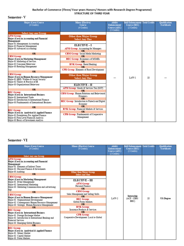 TYBCOM NEP Structure 2025 | PDF | Business | Economies