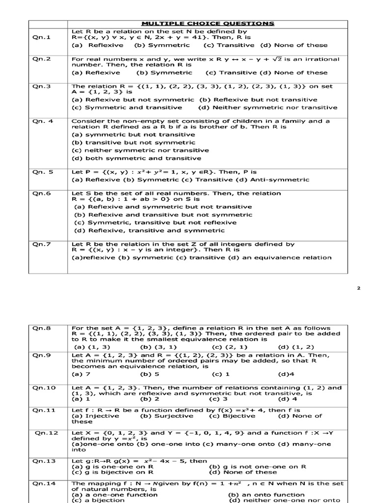 Relation and Function | PDF | Function (Mathematics) | Mathematical Logic