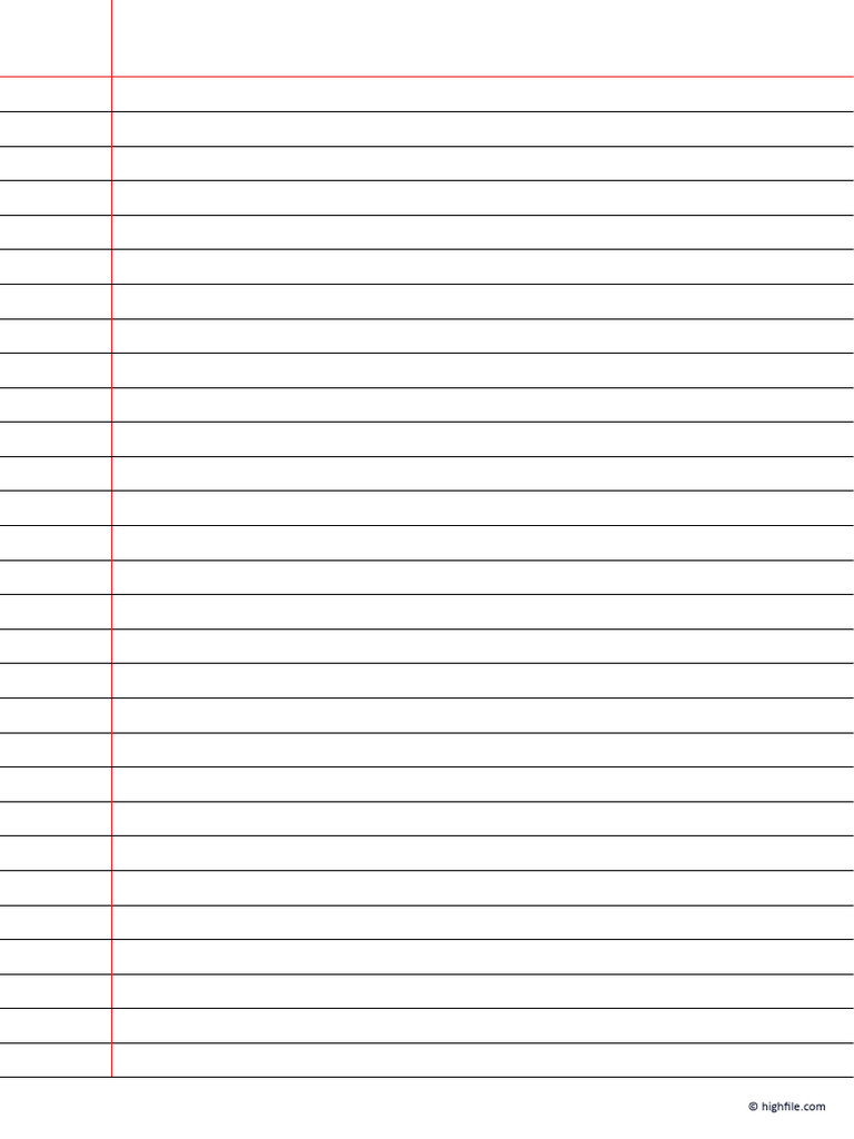 Printable A4 Lined Paper Template PDF | PDF