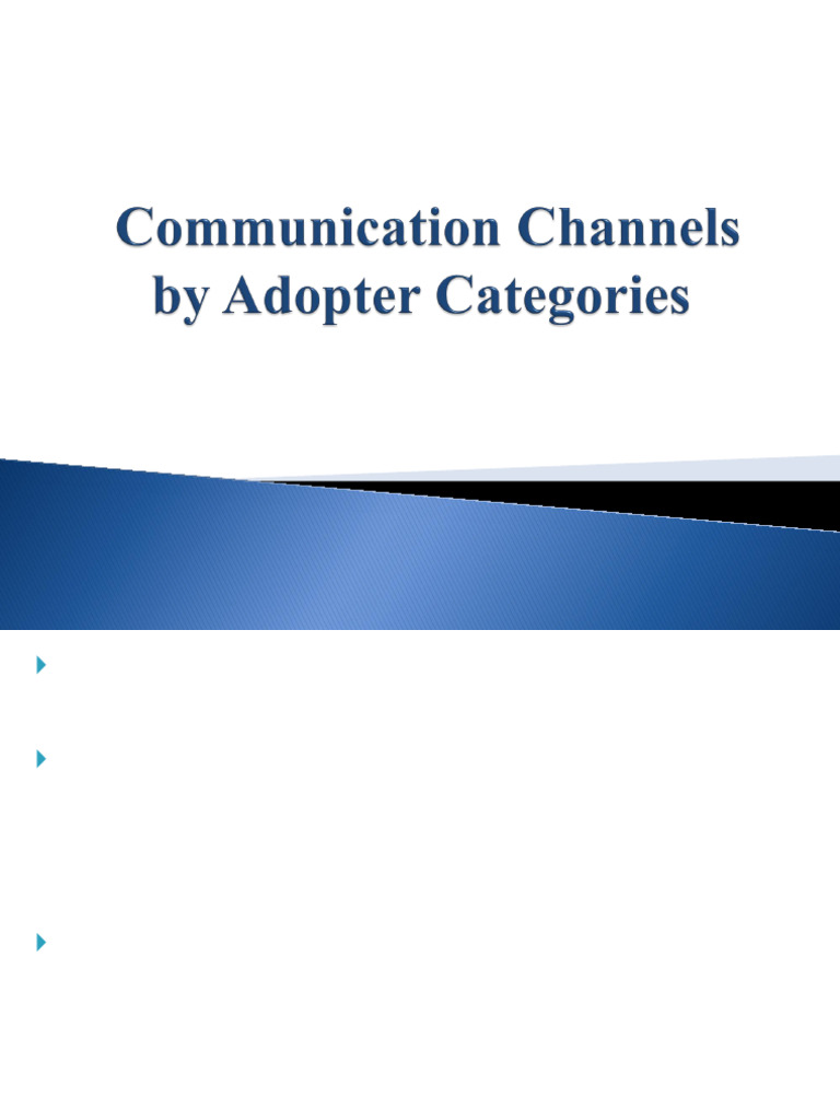 Lec 6 Communication Channels by Adopter Categories | PDF ...