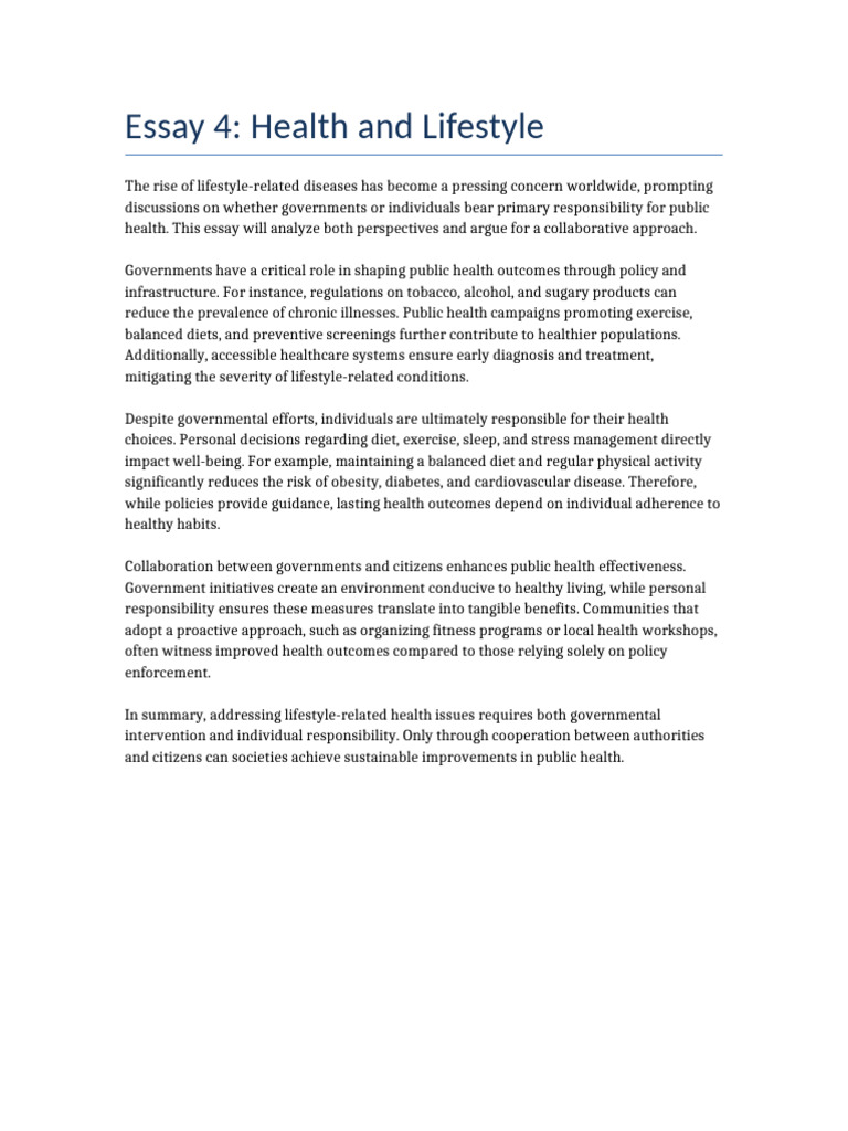 IELTS Writing Task2 Essay4 | PDF