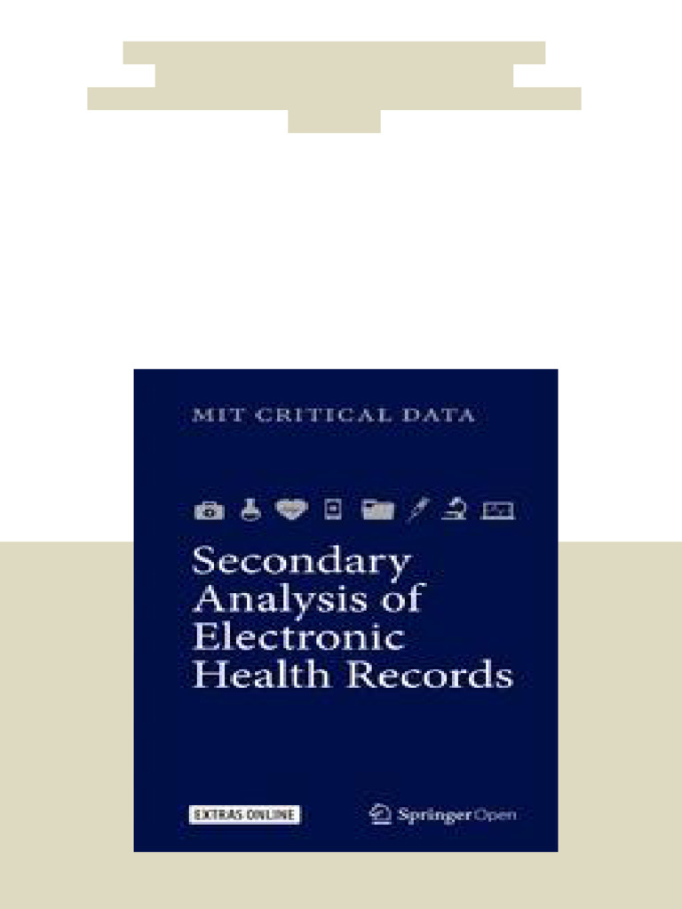 (Ebook) Secondary Analysis of Electronic Health Records by MIT Critical ...
