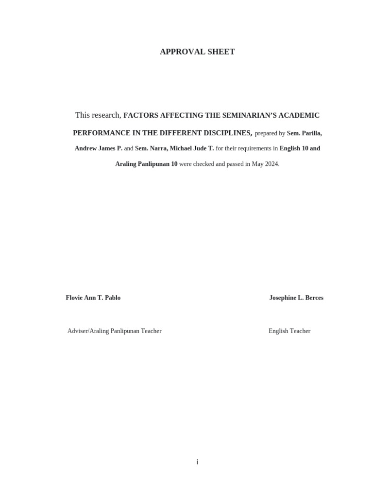 Approval Sheet Research | PDF
