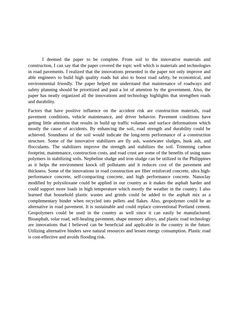 Baccay - hw#2 - Emerging Technologies in Civil Engineering | PDF | Road ...
