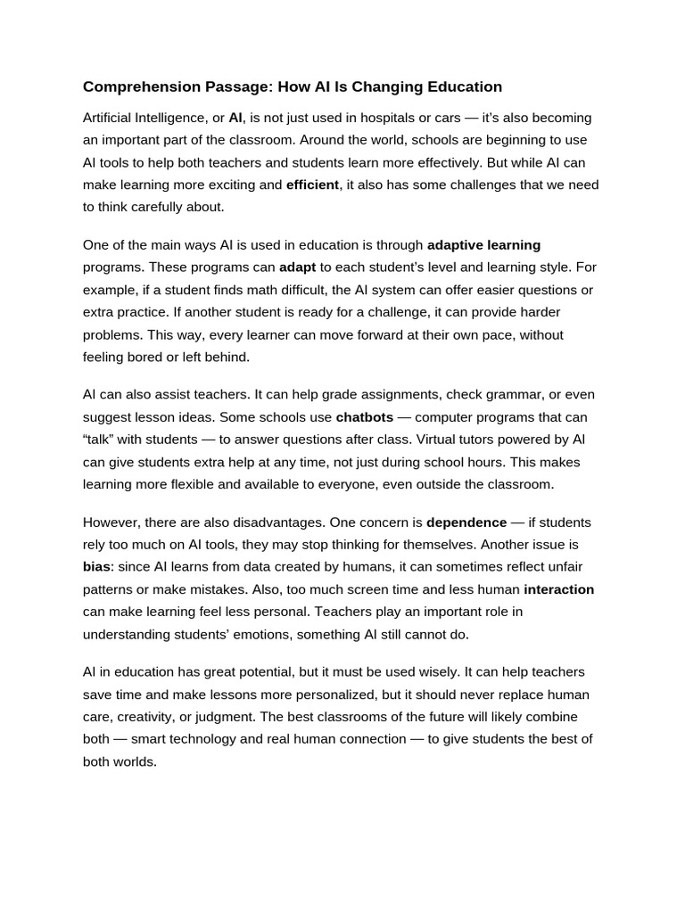 AI's Impact on Education Today | PDF | Artificial Intelligence ...