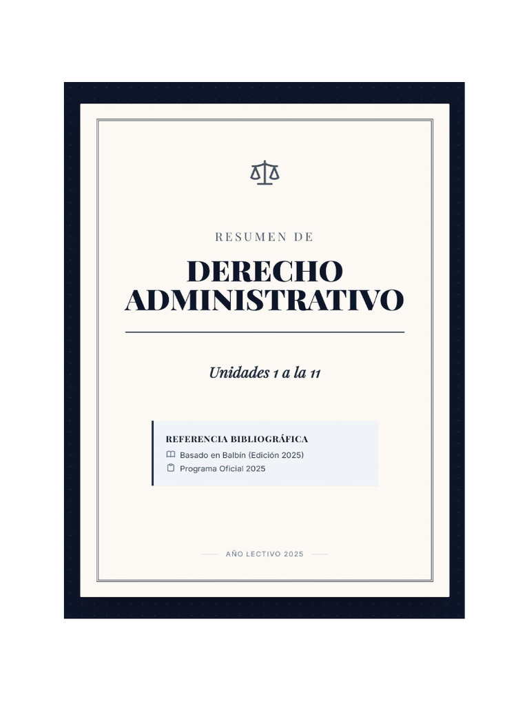 Resumen Administrativo Balbín 2025 Uni 1 A La 11 206 Páginas Por | PDF ...