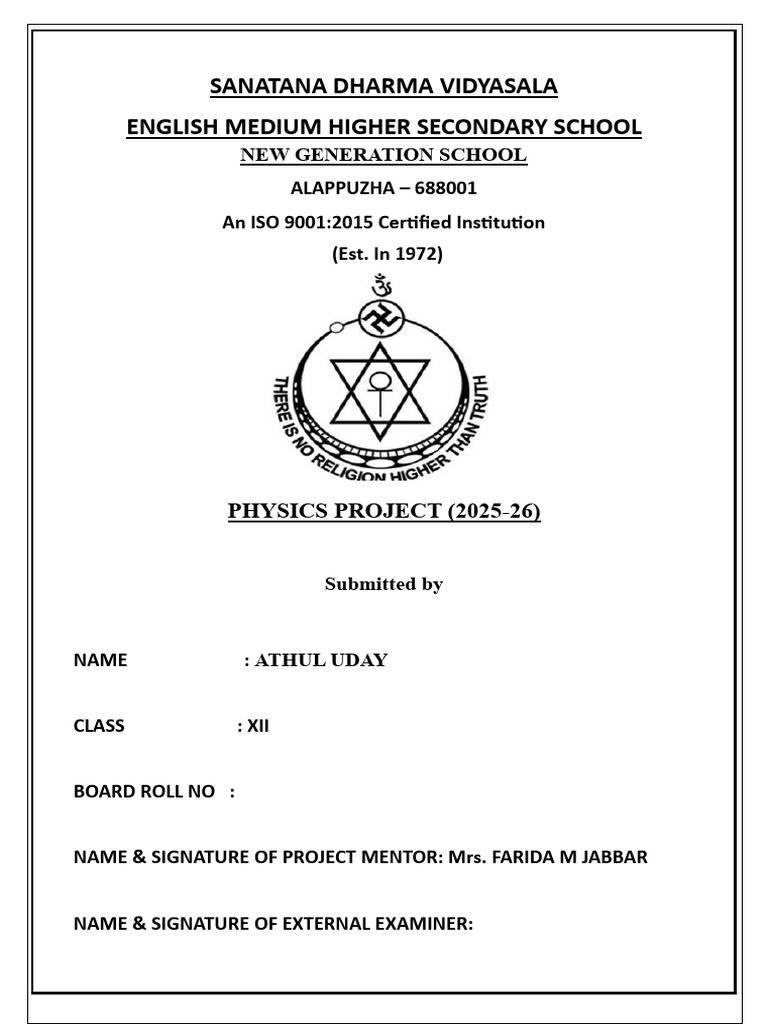 Phy Project (Ohms Law) Athul | PDF | Electrical Resistivity And Conductivity | Voltage
