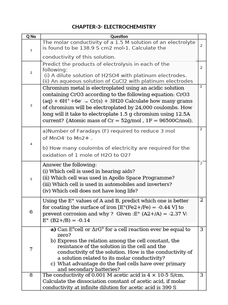 Electrochemistry 2 | PDF | Electrochemistry | Electrode