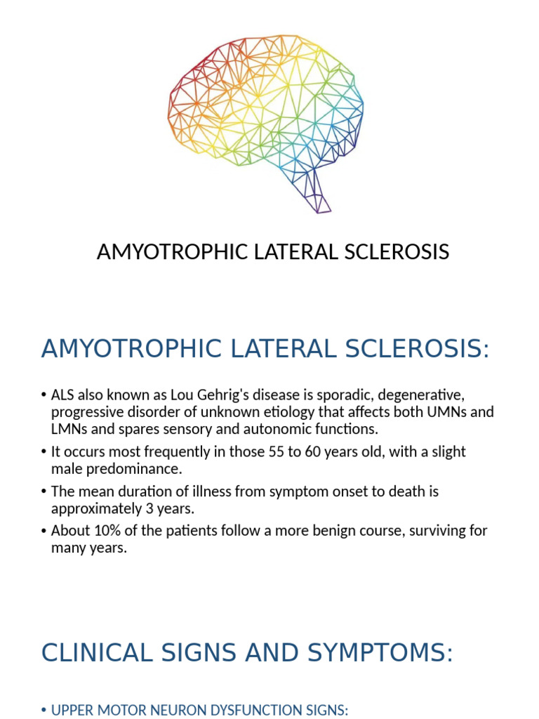 Understanding Amyotrophic Lateral Sclerosis | PDF | Diseases And ...