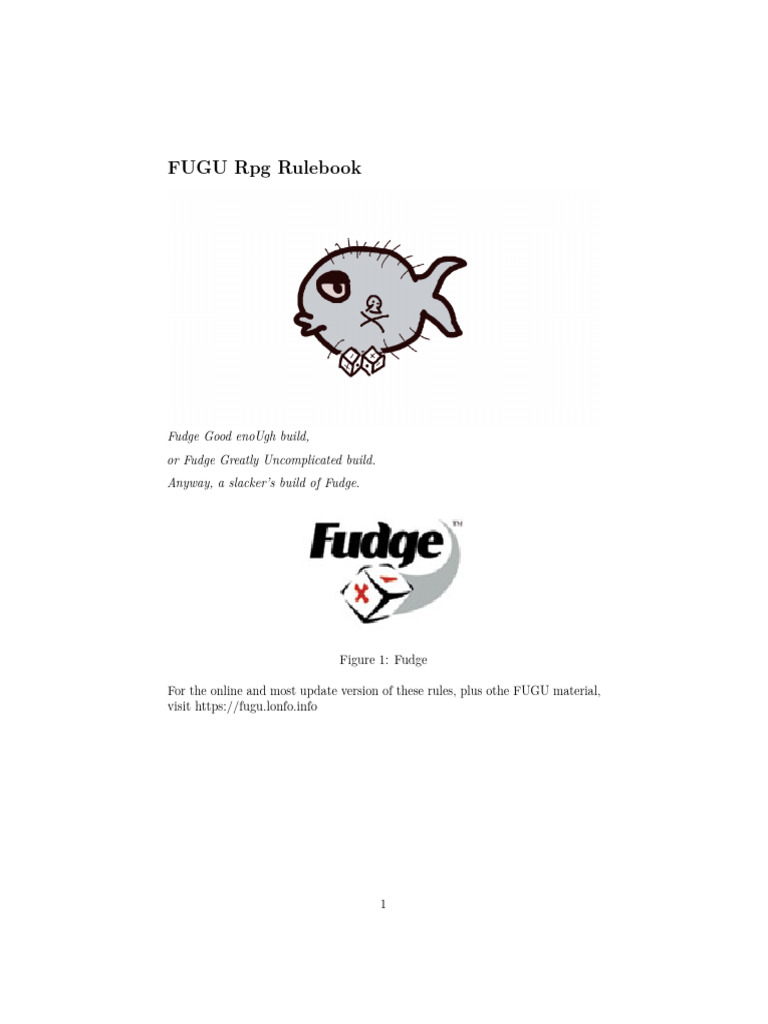 Fugu RPG | PDF | License | Copyright