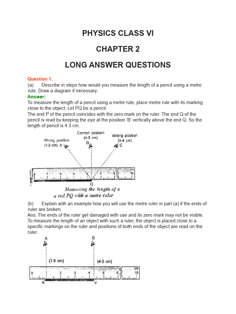 1 2570 Physics Chapter 2 | PDF | Area | Thermometer