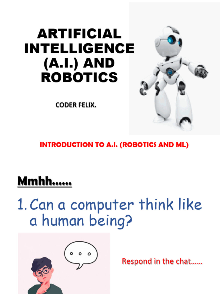 Artificial Intelligence Lesson 1 | PDF | Artificial Intelligence ...