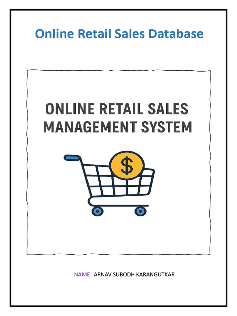 Online Retail Sales Management System | PDF | Databases | Sql