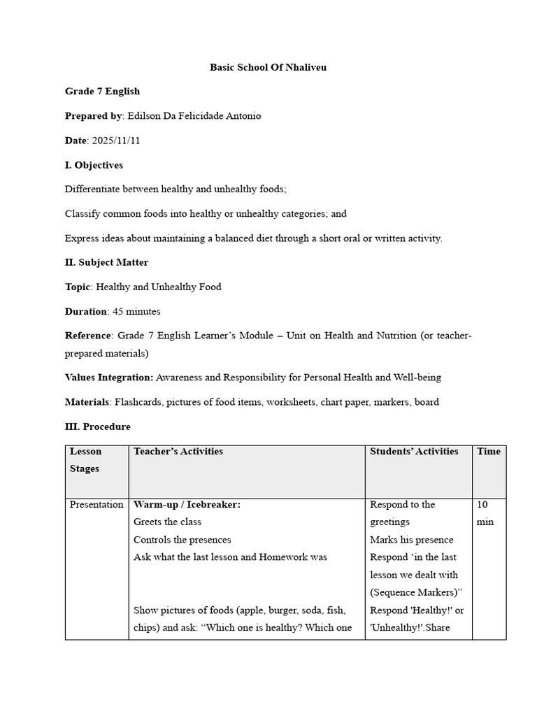 Edilson Da Felicidade Antonio Plan | PDF | Learning | Cognition