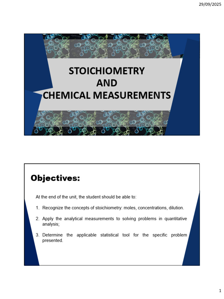 Topic-3.1 Chem211 Lecture | PDF | Mole (Unit) | Concentration