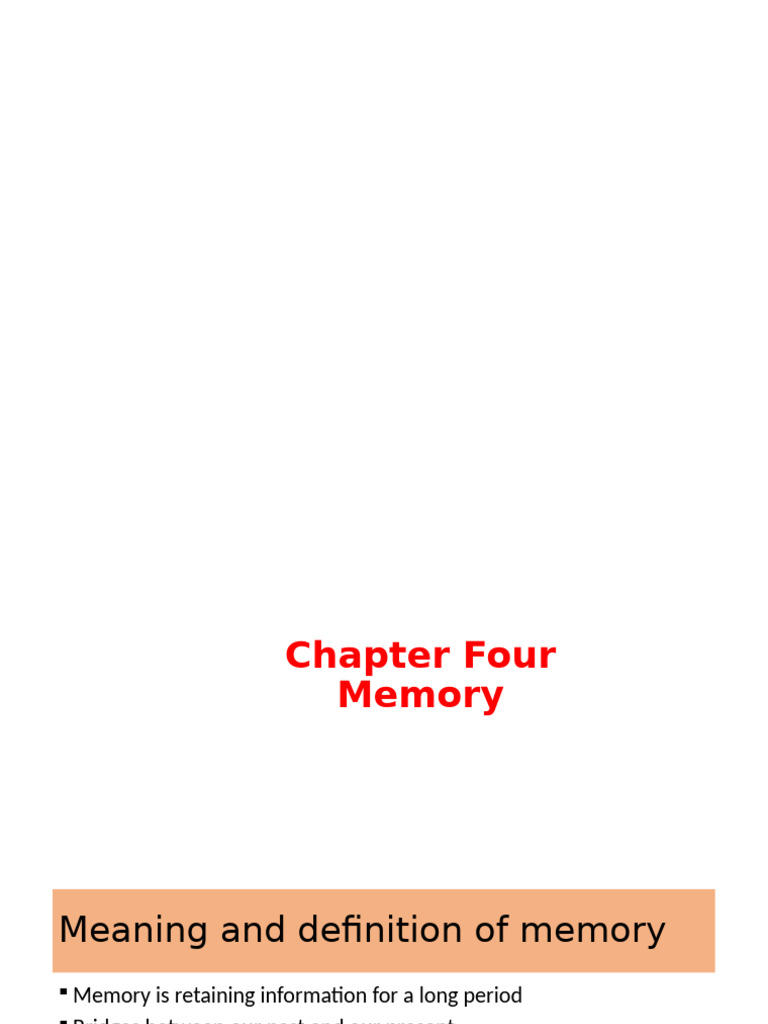 Memory and Forgetting | PDF | Memory | Long Term Memory