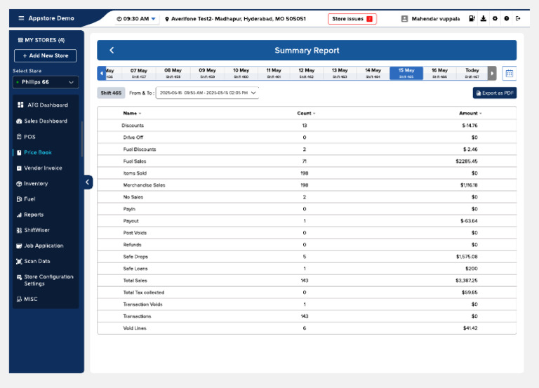 Summary Report - Passport POS - DV | PDF