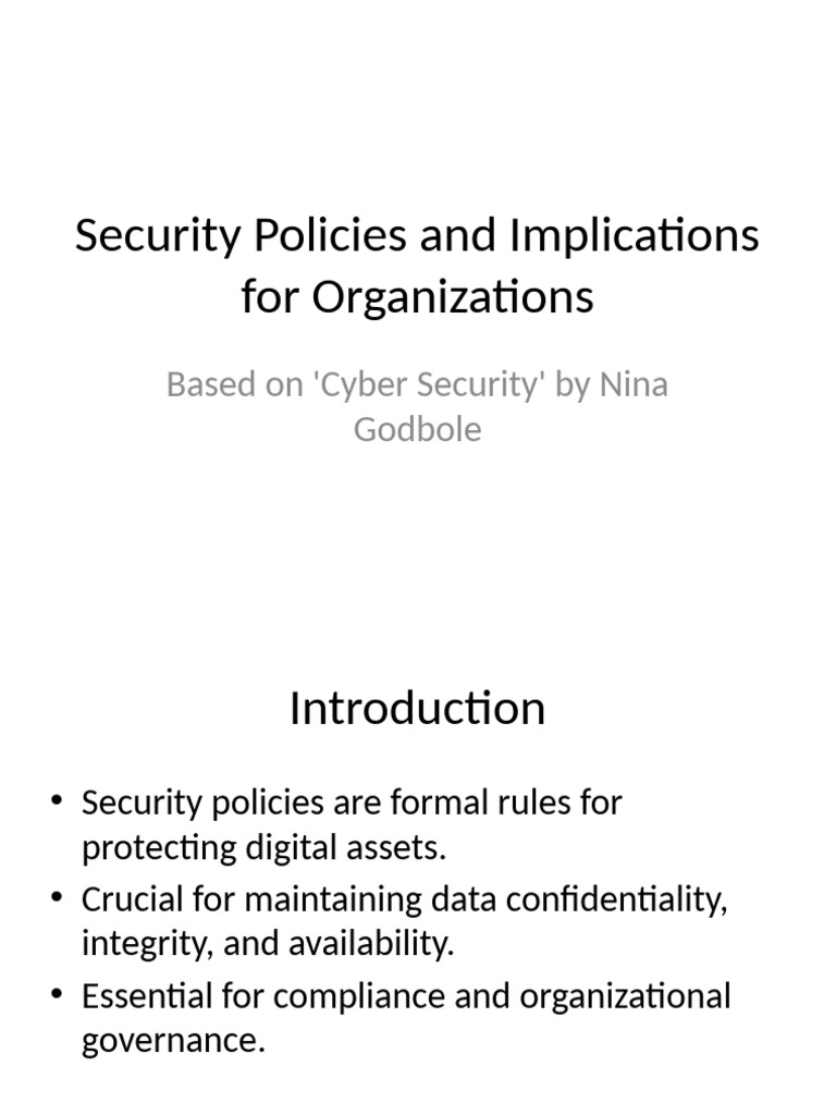 Cyber Security Policies Overview | PDF | Information Security | Security