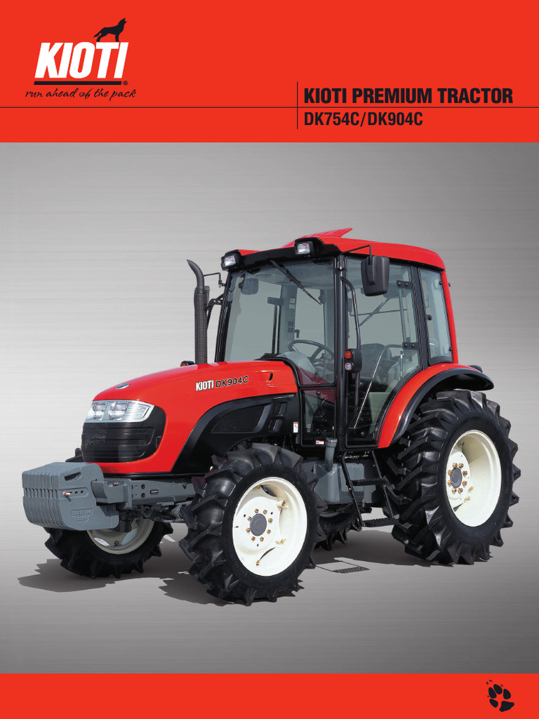 KIOTI DK754C/DK904C Tractor Specs | PDF | Tractor | Vehicle Technology