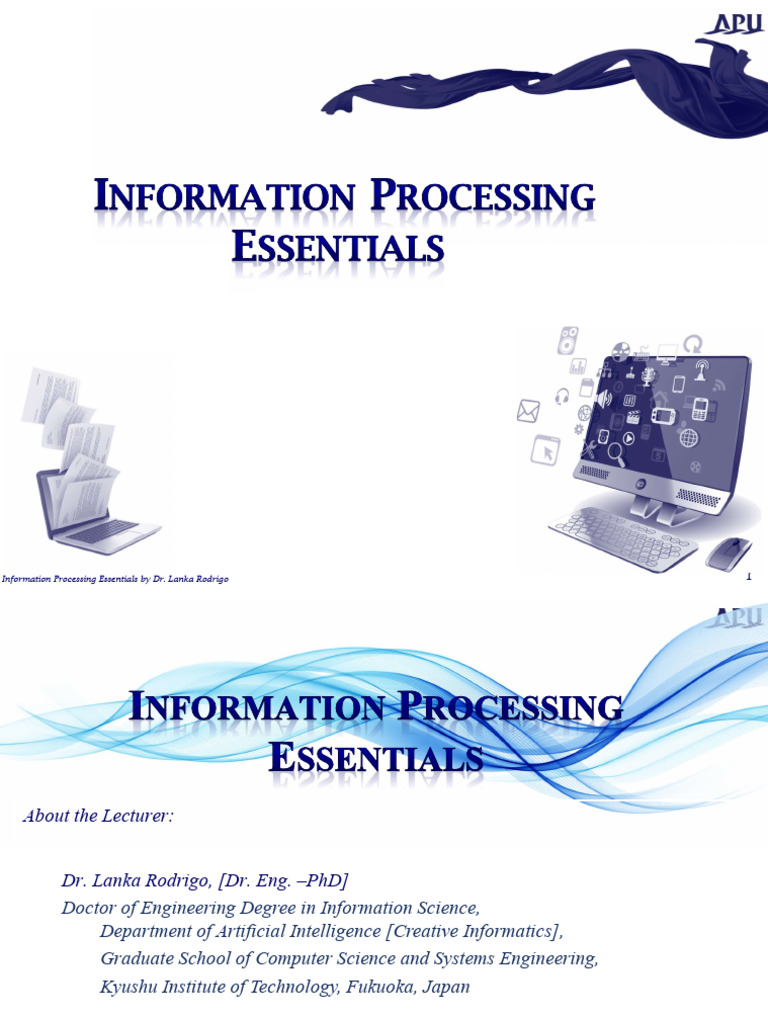 Lecture 02 - Data - Information Processing | PDF | Databases ...