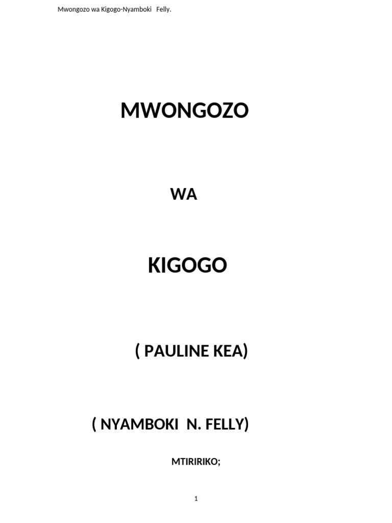 MWONGOZO | PDF