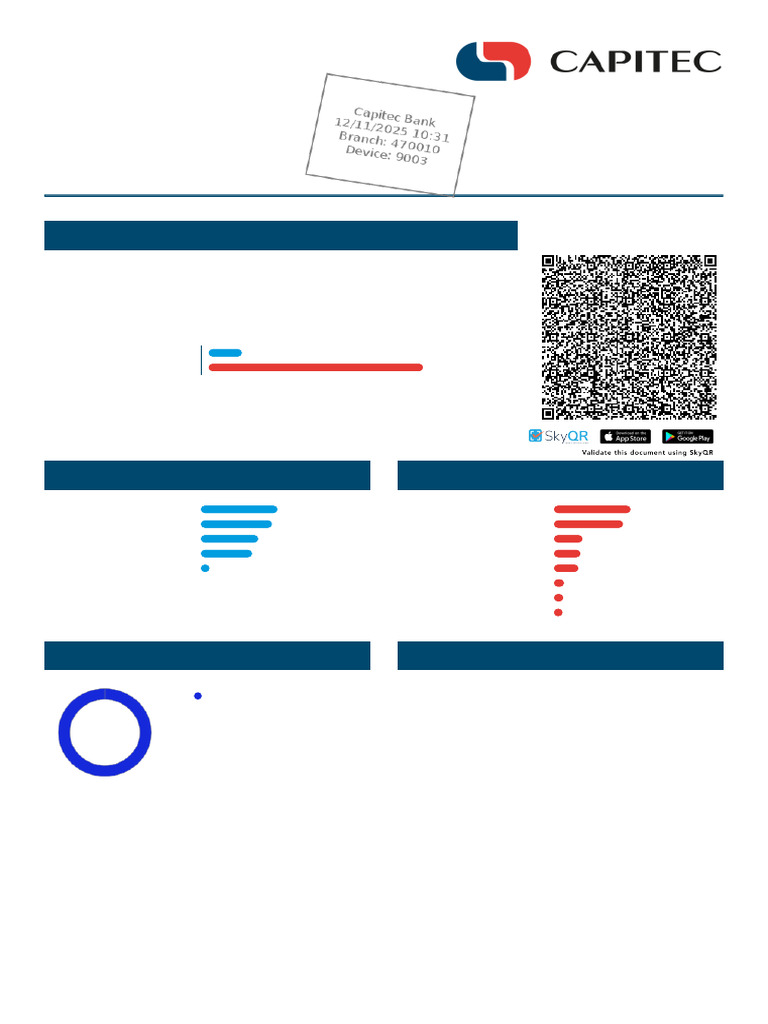 Capitec Bank Account Statement Summary | PDF | Banks | Credit Card