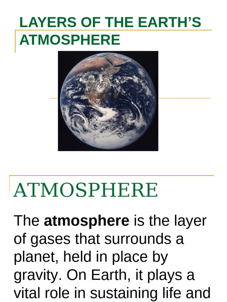 Layers of The Earths Atmosphere 1 | PDF