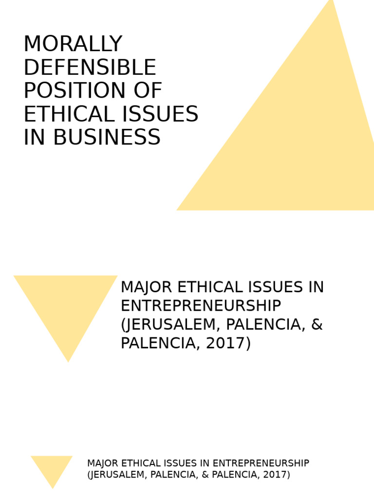 Ethical Issues in Entrepreneurship | PDF | Employment | Fraud