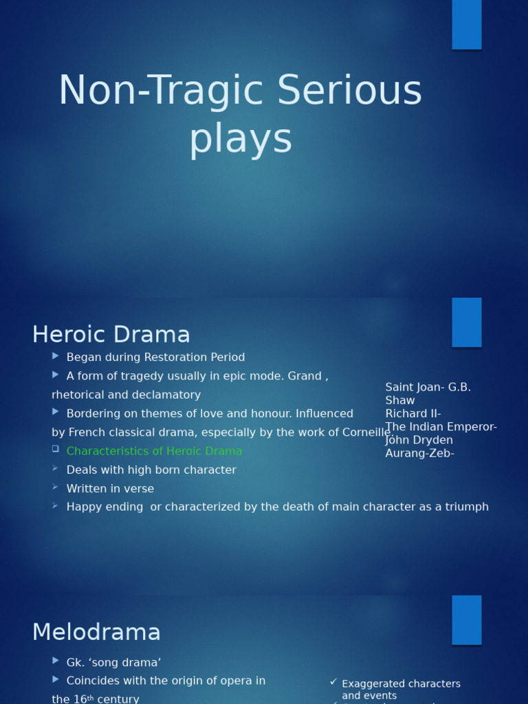 Non-Tragic Serious Plays | PDF | Comedy | Tragedy