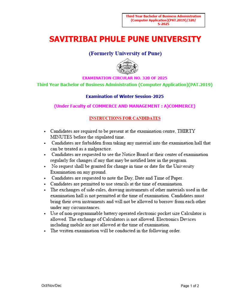 4. Time Table of T.Y. B.B.A (Computer Application) (2019 Pattern) | PDF | Computer Science ...