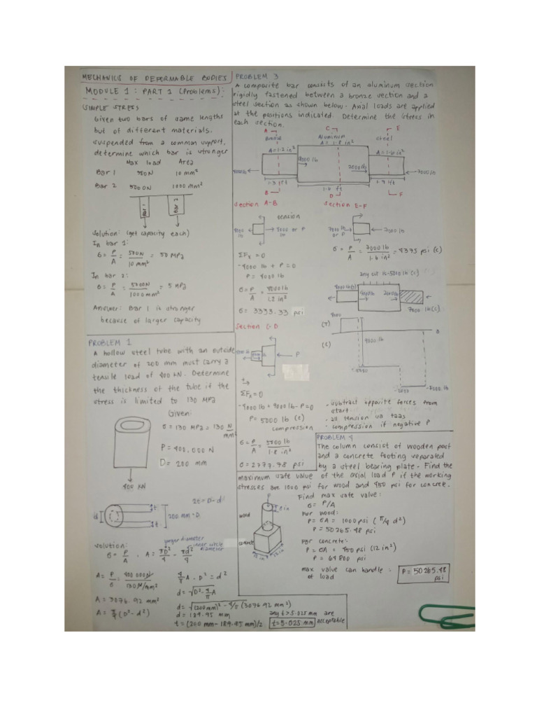 Review Study Mechanics Mod 1 Module Mod 1 | PDF