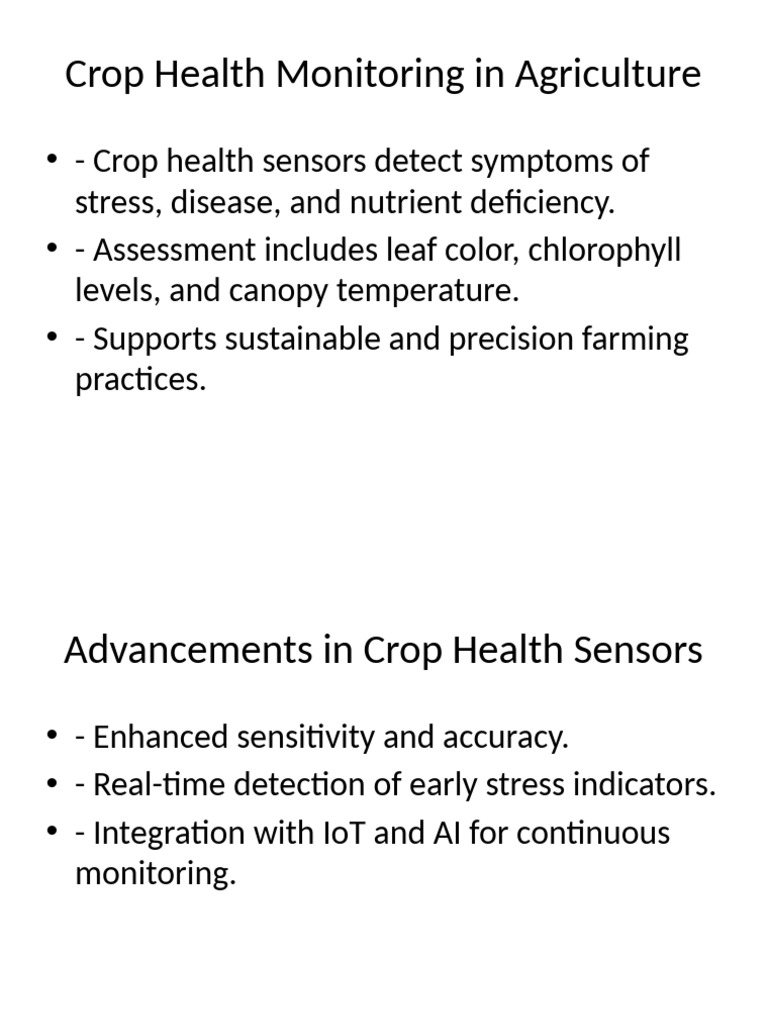 Crop Health Sensors Agriculture 4x3 | PDF | Agriculture
