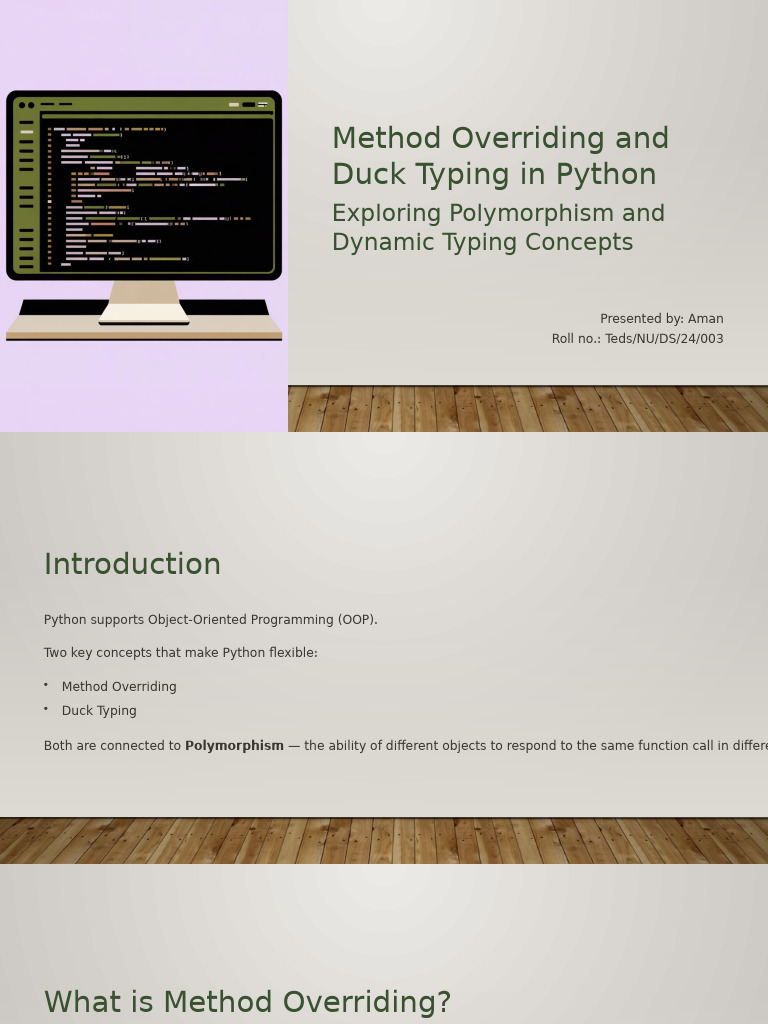 Aman Ppt OOPS | PDF | Method (Computer Programming) | Inheritance (Object Oriented Programming)