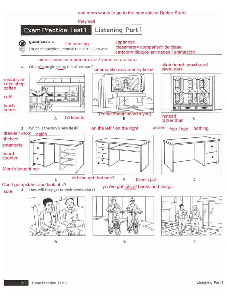 A2 Trainer - Listening - Test 1 + Part 1 | PDF
