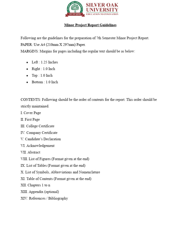 Minor Project Report Format - 25-26.docx | PDF | Times New Roman ...