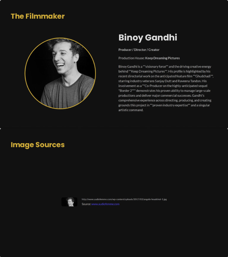 Filmmaker Profile Slide | PDF