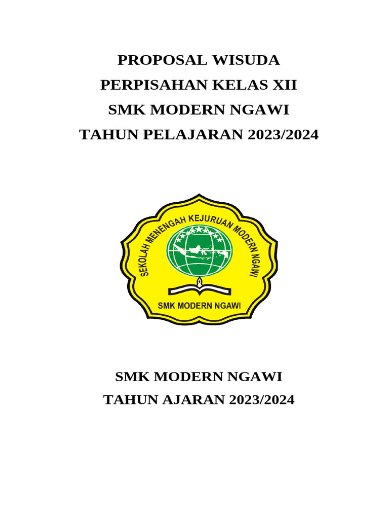 Proposal Wisuda Kelas XII SMK Modern Ngawi | PDF