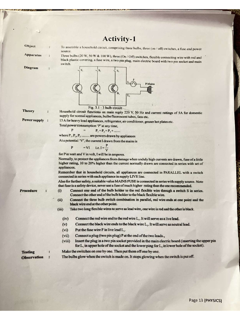 Activity File (Physics ) | PDF