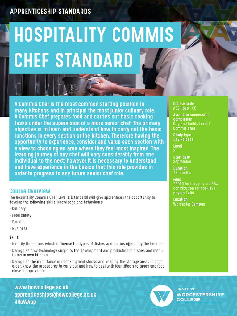 Appstandards Hospitality Commis Chef l2 | PDF | Chef