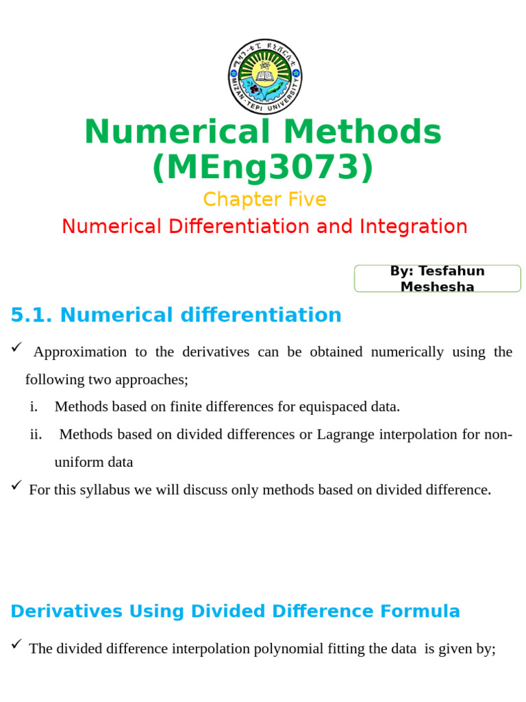Numerical Methods | PDF | Integral | Numerical Analysis
