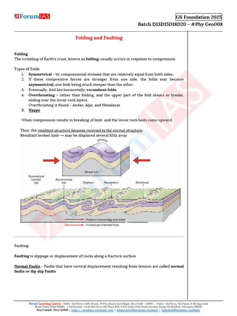 Phy Geo 08 D13D15D18D20 Folding and Faulting | PDF | Fault (Geology ...
