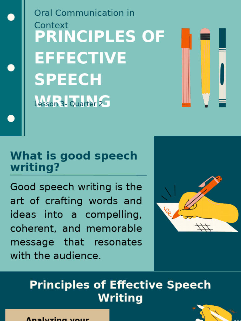 q2 Lesson 5 Principles of Effective Speech Writing and Delivery | PDF ...