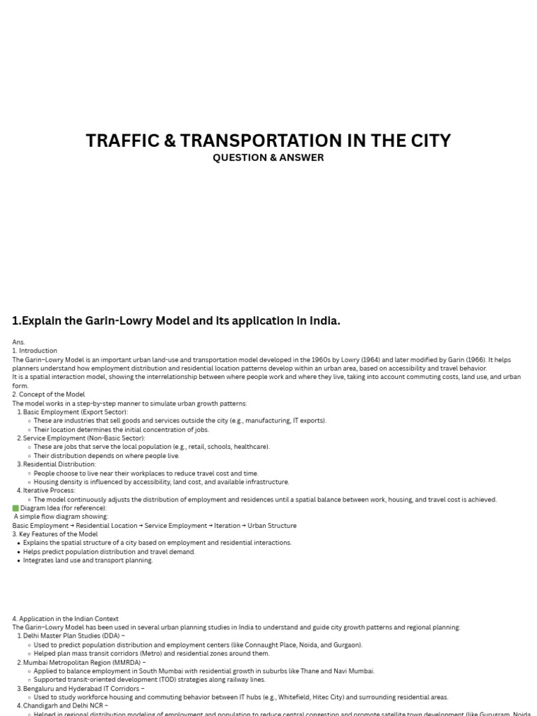 Traffic & Transportation in the City M ARCH URBUN DESIGN PAPER -2022 | PDF | Traffic | Public ...