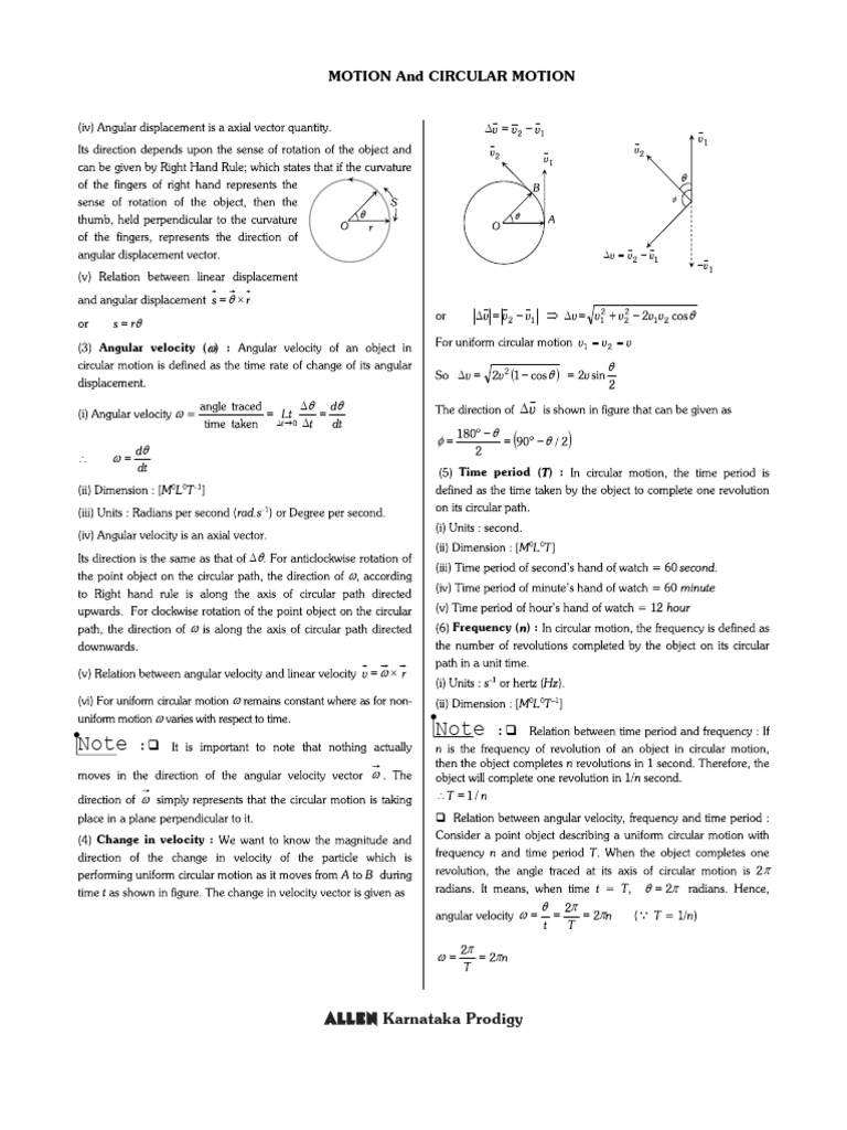 2D Motion - Circular Motion 8 15 | PDF | Acceleration | Space