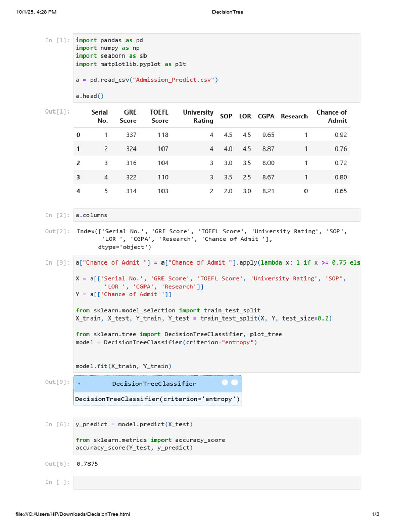 DecisionTree Merged | PDF | Applied Mathematics | Multivariate Statistics