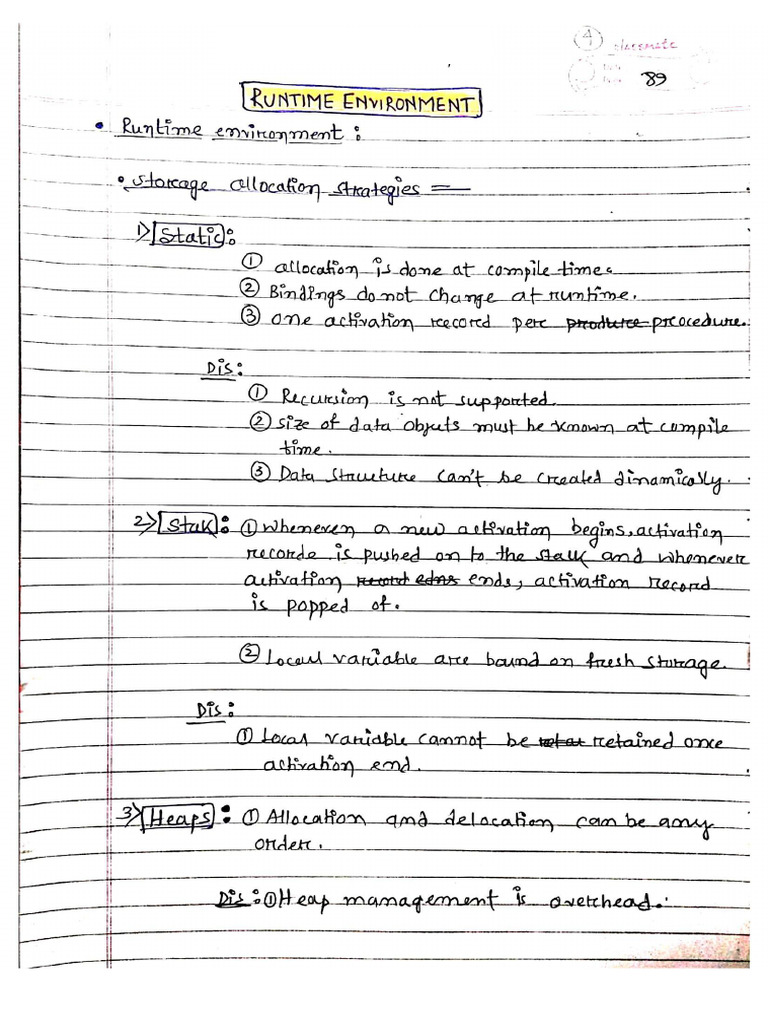 RunTime Environment | PDF