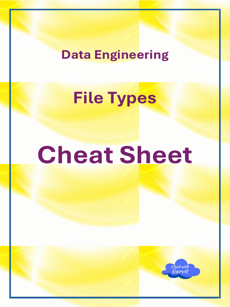 All Files Formats Cheatsheet | PDF | Comma Separated Values | Json