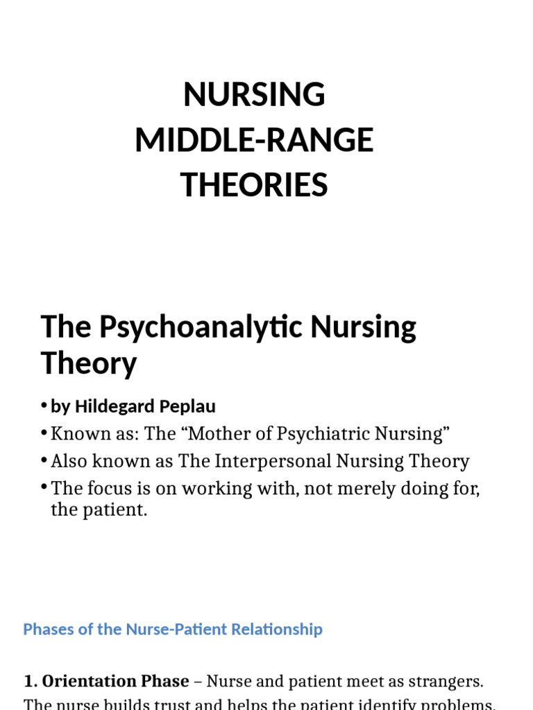 Middle Range Theories | PDF | Nursing | Psychology