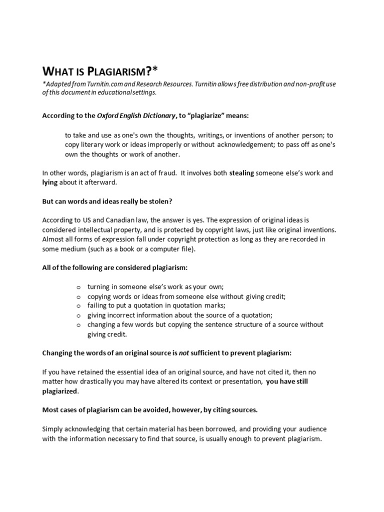 Understanding Plagiarism and Its Types | PDF | Plagiarism | Citation
