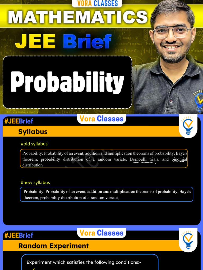 JEE Brief - Probability - One Shot MATHS Class 12 JEE Main and Advanced ...